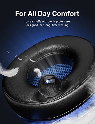 ZIUMIER Z88 Gaming Headset with Microphone, Wired Gaming Headphones Compatible for PC, PS4, PS5, Xbox One, Xbox Series X & S, Switch, 3.5 mm Audio Jack, Noise Cancelling Mic & RGB Light (Blue)