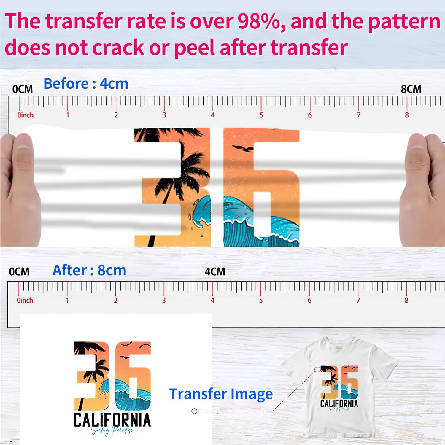 Methdic Sublimation Paper 8.5x11 Inch Instant Dry 125 Sheets Sublimation Blanks Transfer Paper For Inkjet Printer ,105gsm