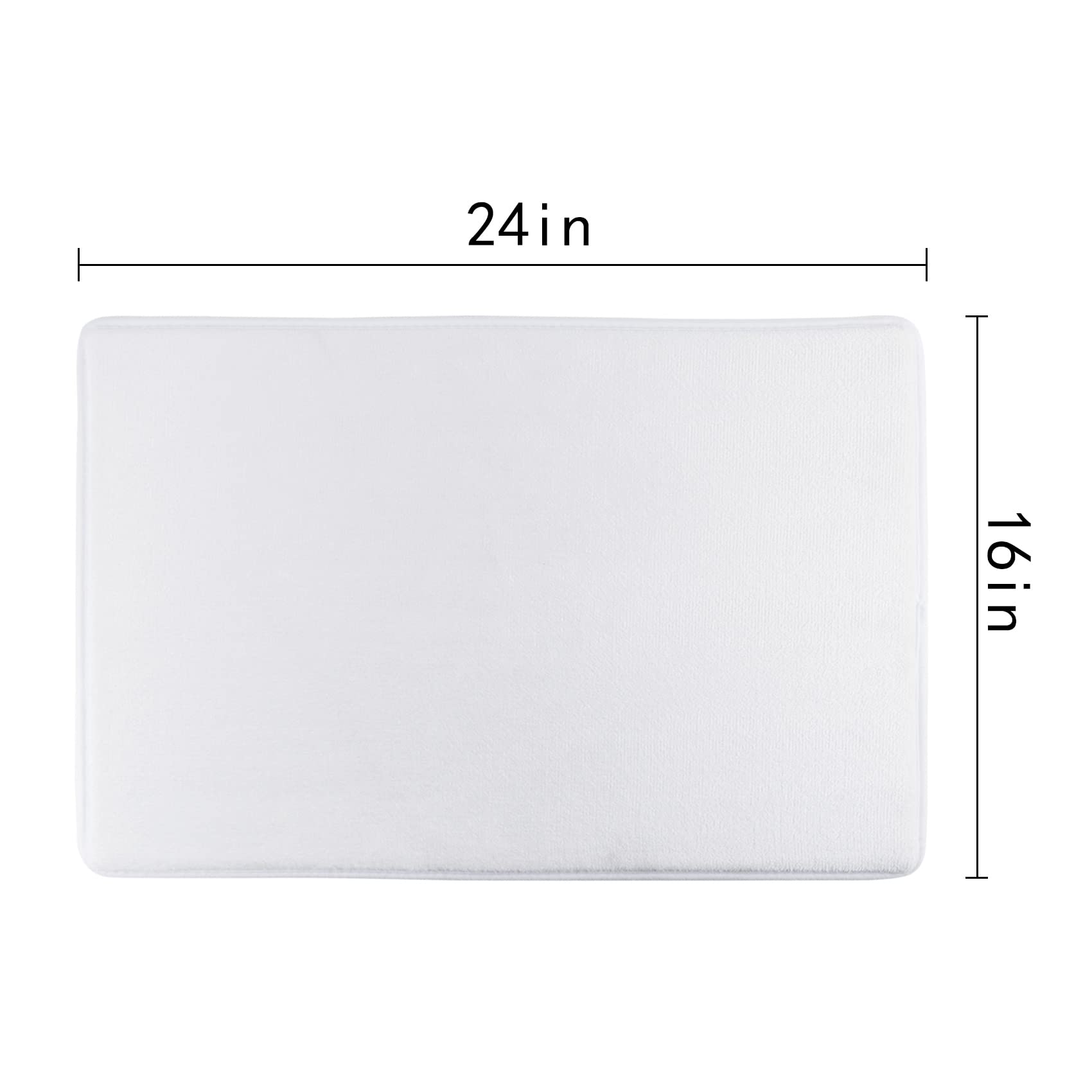 HVEST Winter Snowflake Memory Foam Bath Mat, White Snowflakes on Red Background Non Slip Bath Rug Kitchen Mat Door Mat Washable Absorbent Bathroom Décor Rug, 16 X 24 Inches