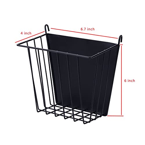 jezmozo Pet Hay Feeder for Rabbit Guinea Pigs Chinchilla Bunny Small Animal Basket with Hook Metal Holder (2 Pieces)