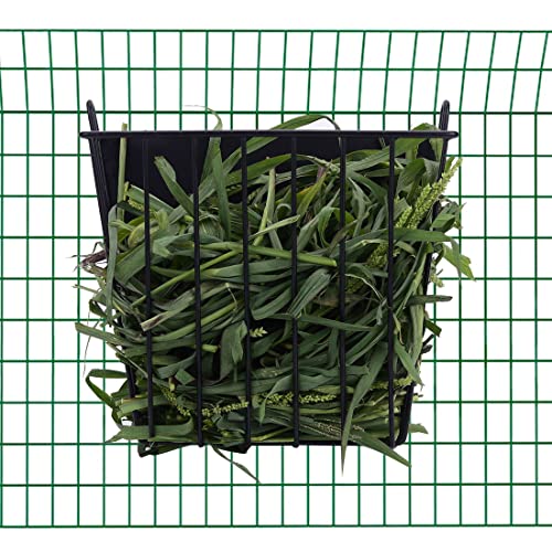 jezmozo Pet Hay Feeder for Rabbit Guinea Pigs Chinchilla Bunny Small Animal Basket with Hook Metal Holder (2 Pieces)