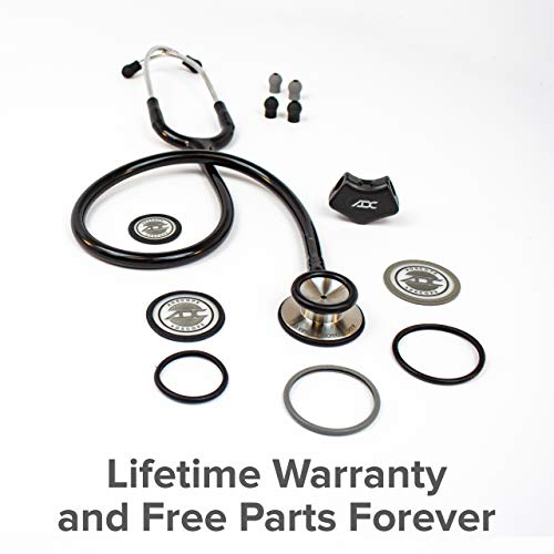 ADC - 603BK Adscope 603 Premium Stainless Steel Clinician Stethoscope with Tunable AFD Technology, Black, 3001697