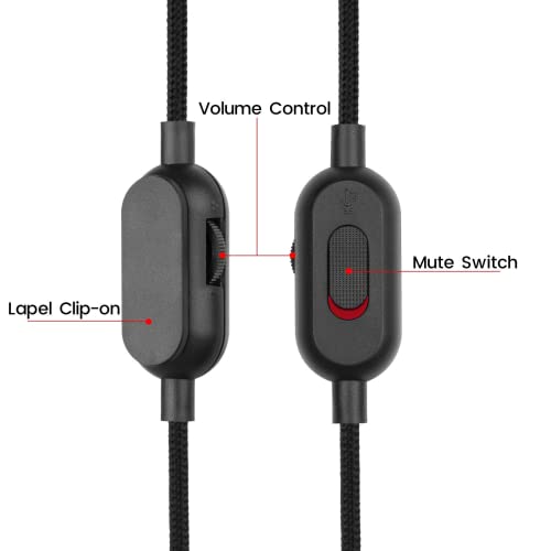 QC35 Microphone Boom Cable with External Game Mic for Bose QuietComfort 35 II (QC35 II) & Quiet Comfort 35 (QC35) Headphones, Gaming Mic with Mute Switch for PC, Laptop, PS4, PS5, Xbox One Controller