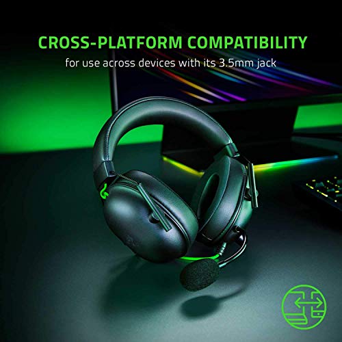 Razer BlackShark V2 X Gaming Headset: 7.1 Surround Sound Capable - 50mm Drivers - Memory Foam Cushion - for PC, PS4, Nintendo Switch - 3.5mm Headphone Jack - Classic Black (Renewed)
