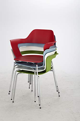 Safco Products Bandi Shell Stack Chair 4275GN, Green, Sturdy Steel Frame, Polypropylene Shell, Stacks 8 High (2/carton)