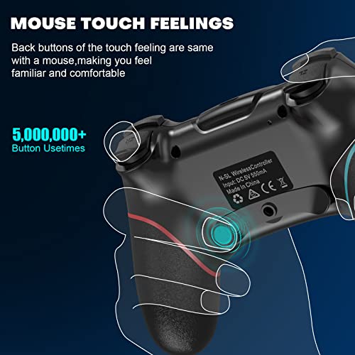 Diswoe Switch Controller, Wireless Pro Controller for Switch/Switch Lite/Switch OLED, Switch Remote Gamepad with Joystick, Adjustable Turbo Vibration with Programmable Function - Black