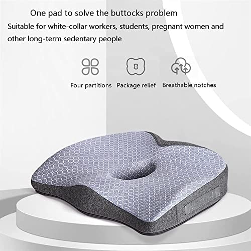 BUZZNN Memory Foam Seat Cushion for Office Chair - Office Chair Cushion, Car Seat Cushion, Ergonomic Design, Coccyx Cushion Pads for Tailbone Pain, Sciatica Relief Pillow (Color : Green)