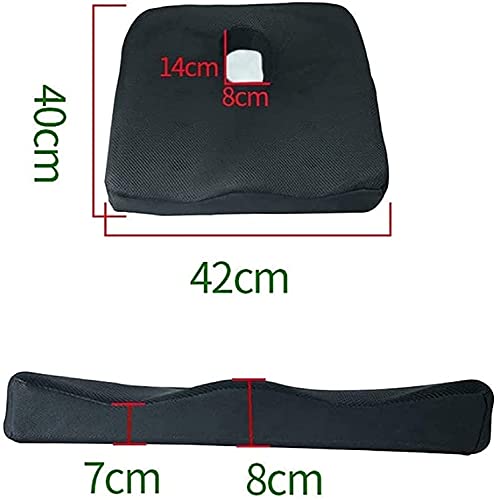 WXLBHD Orthopedic Seat Cushion for Office Chair Memory Foam Car Seat Cushion,Ergonomic Desk Chair Cushion for Tailbone, Lower Back Pain, Sciatica Relief