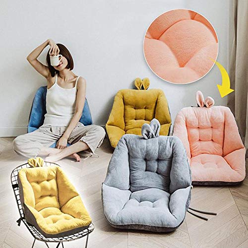 Back Rest Support Pillow,Chair Cushion,Seat Cushion,Reading Pillow,Semi-Enclosed One Seat Cushion Semi-Enclosed Office Dinning Chair Desk (Color : Blue, Specification : 52x52cm)
