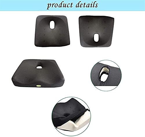 WXLBHD Orthopedic Seat Cushion for Office Chair Memory Foam Car Seat Cushion,Ergonomic Desk Chair Cushion for Tailbone, Lower Back Pain, Sciatica Relief
