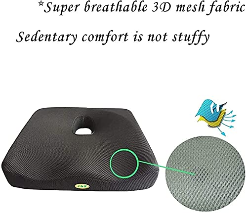 WXLBHD Orthopedic Seat Cushion for Office Chair Memory Foam Car Seat Cushion,Ergonomic Desk Chair Cushion for Tailbone, Lower Back Pain, Sciatica Relief