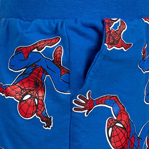 Marvel Avengers Spider-Man Little Boys T-Shirt French Terry Shorts Blue/Red 6