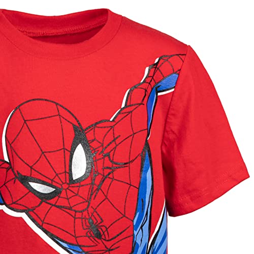 Marvel Avengers Spider-Man Little Boys T-Shirt French Terry Shorts Blue/Red 6