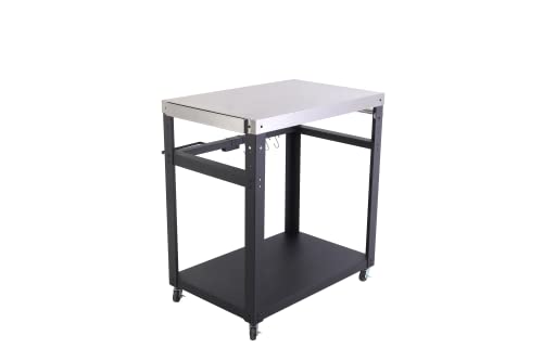 Erupta Movable Dinning cart Table, Kitchen Storage cart,Grill Table,Commercial Multifunctional Stainless Steel 20" x 30" Food prep & Work Table with 4 Wheels Indoor and Outdoor¡­