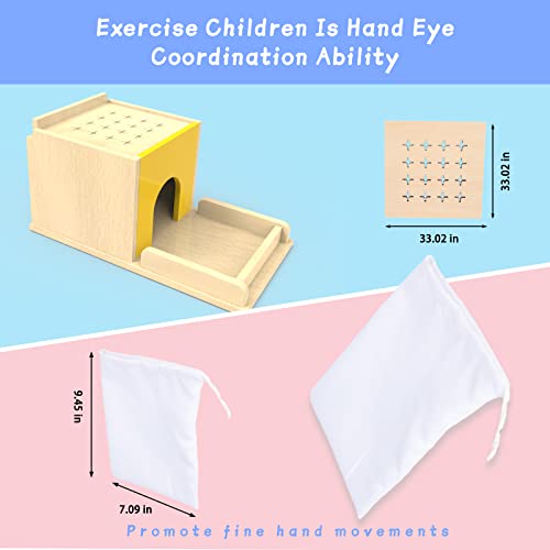 Adena Montessori 5 in 1 Object Permanence Box Toddler Play Kit Toys for 1 Year Old Babies 6-12 Months 2 Year Old