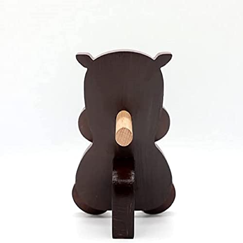 Wooden Hippo Eyeglass Holder Display Stand Creative Cute Animal Glasses Holder Handmade Creative Sunglasses Display for Desktop Accessory, Home Office Decor, Birthday and Christmas Gift (Hippopotamus)