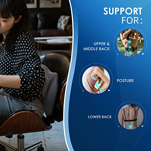 Achiou Lumbar Support Pillow for Office Chair Car Seat Orthopedic Chair, Memory Foam Pad and Back Cushion for Back Pain Relief, Versatile Use Supportive Cushion with Breathable 3D Mesh