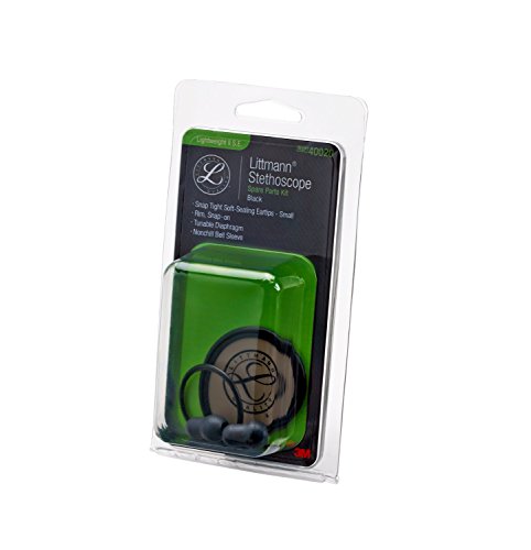3M Littmann Stethoscope Spare Parts Kit, Lightweight II S.E., Black, 40020
