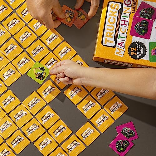 Hasbro Gaming Trucks Matching Game | Preschool Games for Boys & Girls | Memory Card Game | Easter Gifts for Kids | Ages 3+ (Amazon Exclusive)