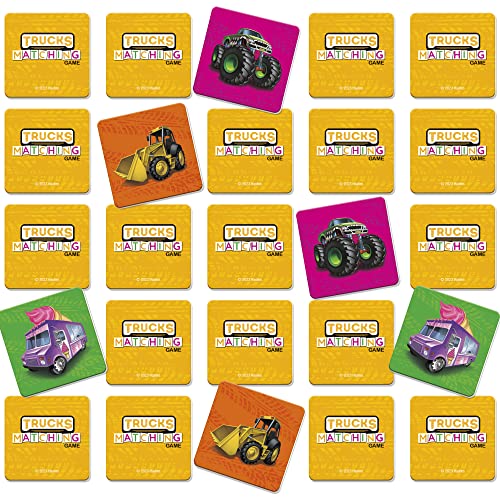 Hasbro Gaming Trucks Matching Game | Preschool Games for Boys & Girls | Memory Card Game | Easter Gifts for Kids | Ages 3+ (Amazon Exclusive)