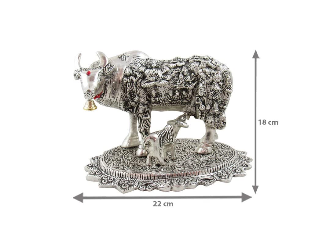Deco Alankaram Presents Silver Plated Meenakari Sindoor Dabbi with Lid, Pooja Items for Home, Kumkum Box for Wedding Return Gift, Spiritual Gift Item with Potli Bags (Pack #Frienemy-407