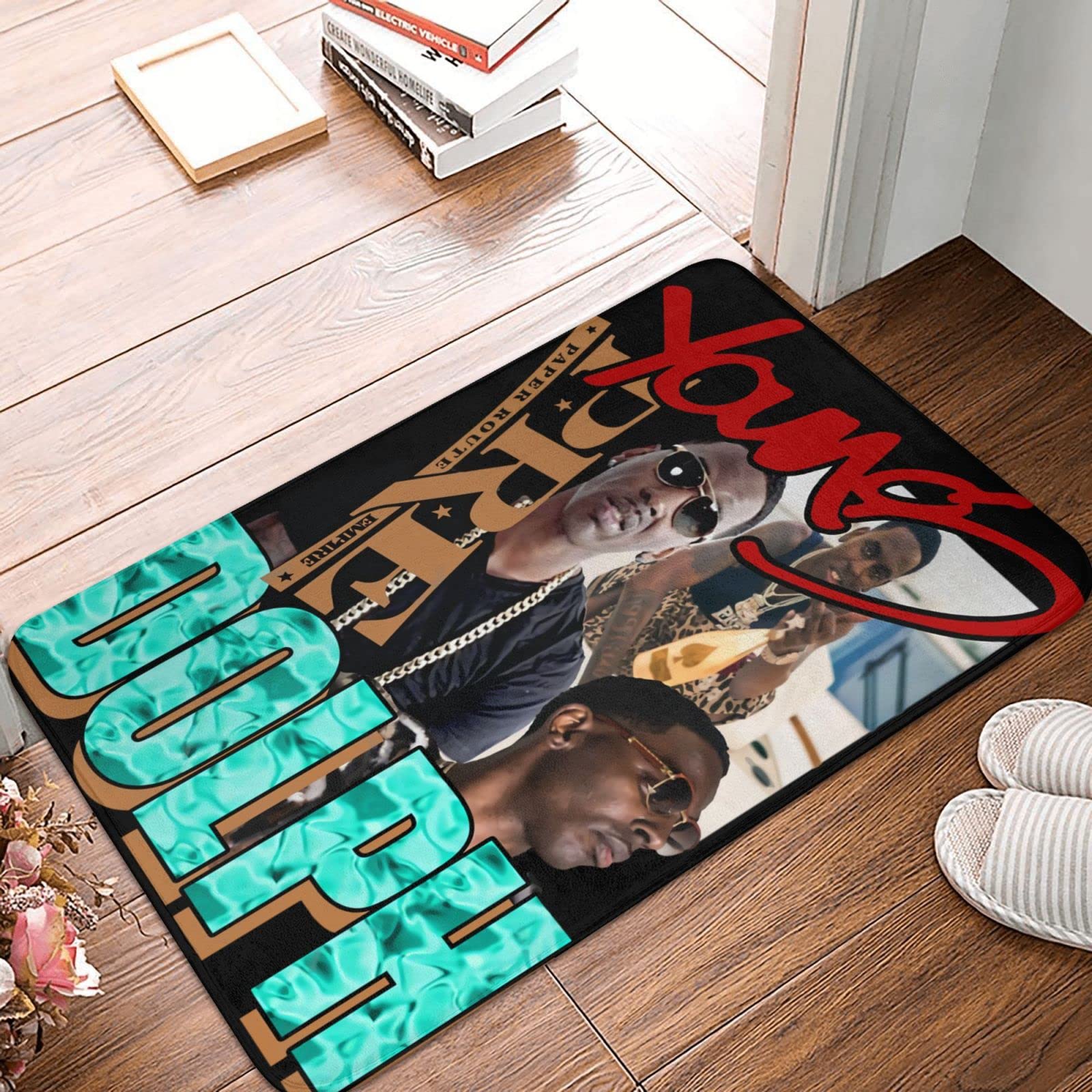 BeverlyJHoward Young Rapper Dolph Carpet Bedroom Living Room Floor Mat Anti-SlipHome Decoration Carpet 16x24in