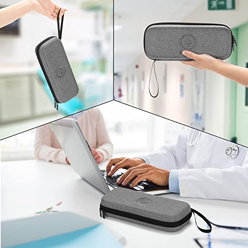 Damero Hard Stethoscope Case, Medical Carrying Case with Extra Folding Pouch Compatible with 3M Littmann/ADC/Omron Stethoscope and Accessories, Gray