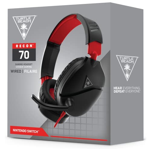Turtle Beach Recon 70 Gaming Headset for Nintendo Switch, Xbox Series X, S, Xbox One, PS5, PS4, PlayStation, Mobile, & PC with 3.5mm - Flip-to-Mute Mic, 40mm Speakers - Black