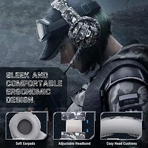 FEIYING Gaming Headset with Microphone, Gaming Headphones Stereo 7.1 Surround Sound PS4 Headset 50mm Drivers, 3.5mm Audio Jack Over Ear Headphones Wired for PC Switch Playstation Xbox PS5 Laptop