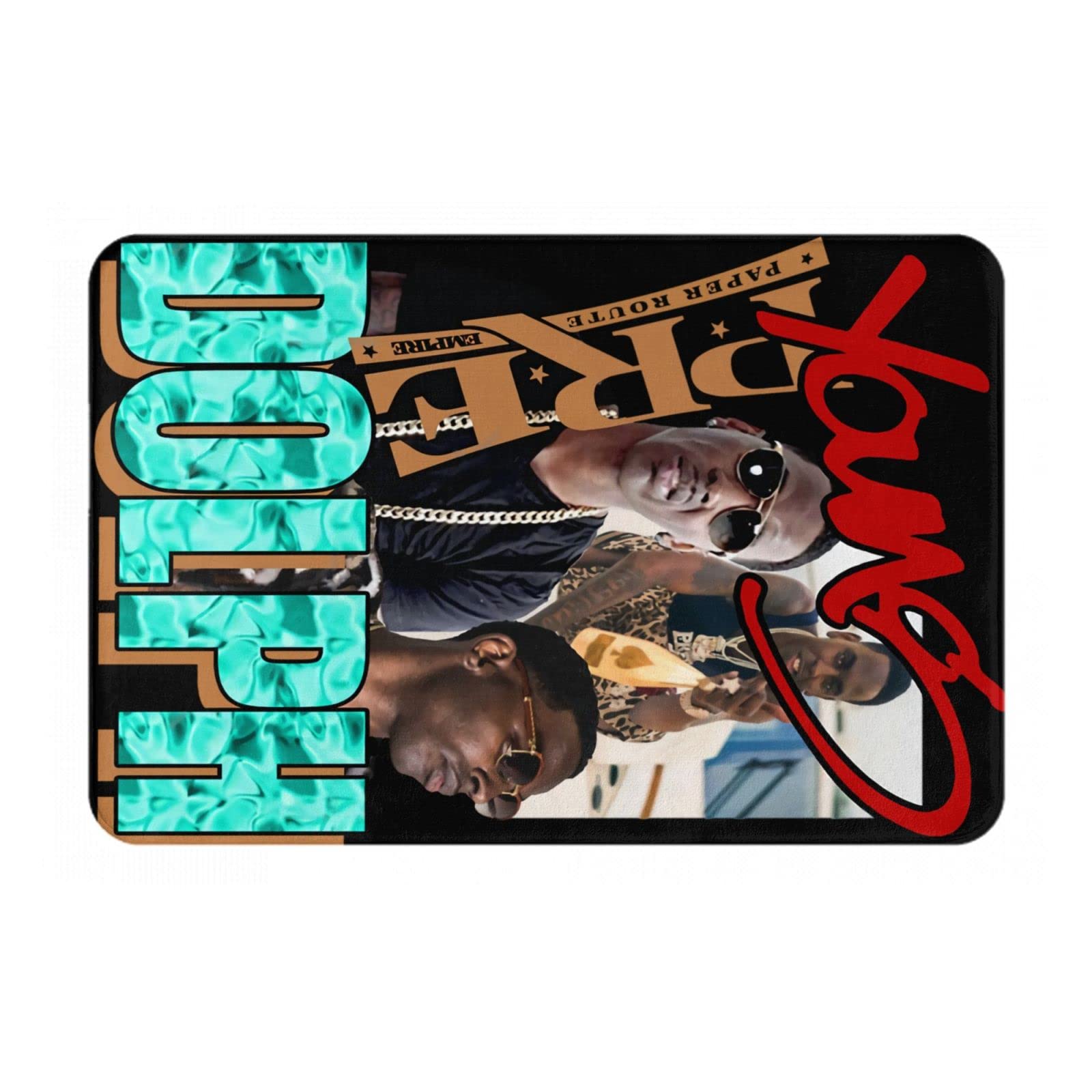 BeverlyJHoward Young Rapper Dolph Carpet Bedroom Living Room Floor Mat Anti-SlipHome Decoration Carpet 16x24in