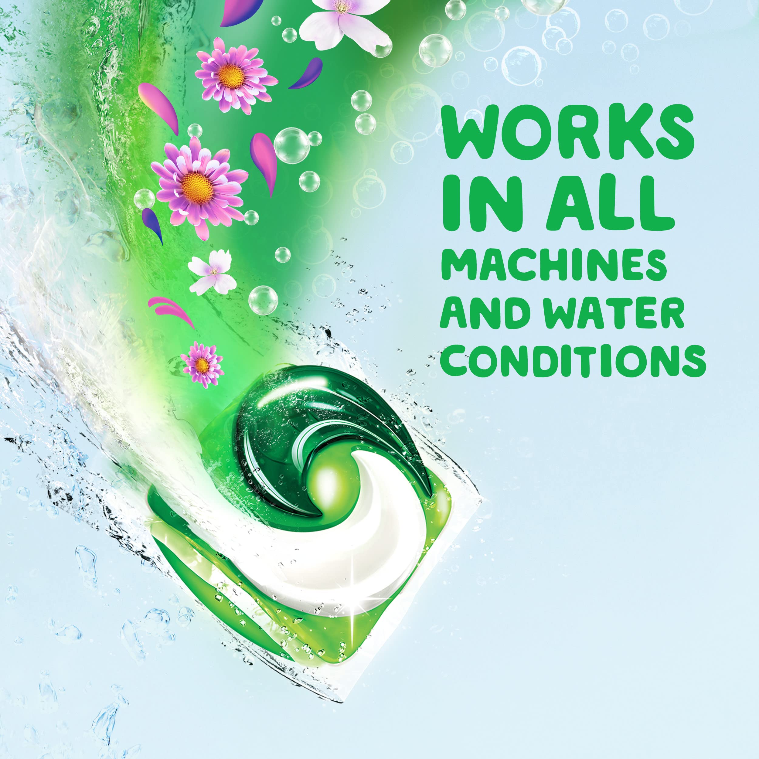 Gain flings! Laundry Detergent Soap Pacs HE Compatible 60 ct Long Lasting Scent Moonlight Breeze