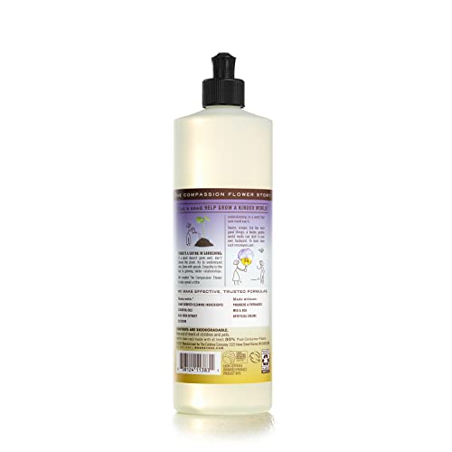 MRS. MEYER'S CLEAN DAY Liquid Dish Soap, Biodegradable Formula, Compassion Flower, 16 fl. oz - Pack of 3