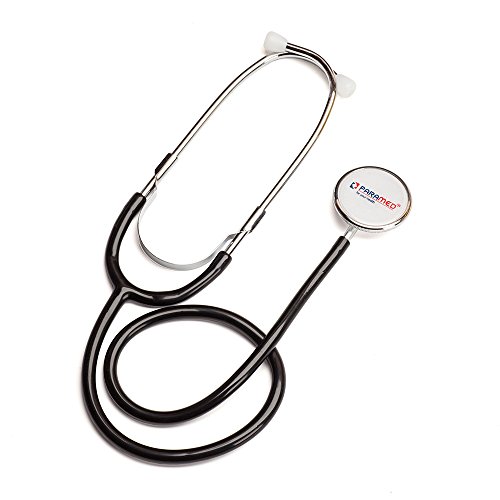 PARAMED Aneroid Sphygmomanometer with Stethoscope – Manual Blood Pressure Cuff with Universal Cuff 8.7-16.5" and D-Ring – Carrying Case in The kit – Black