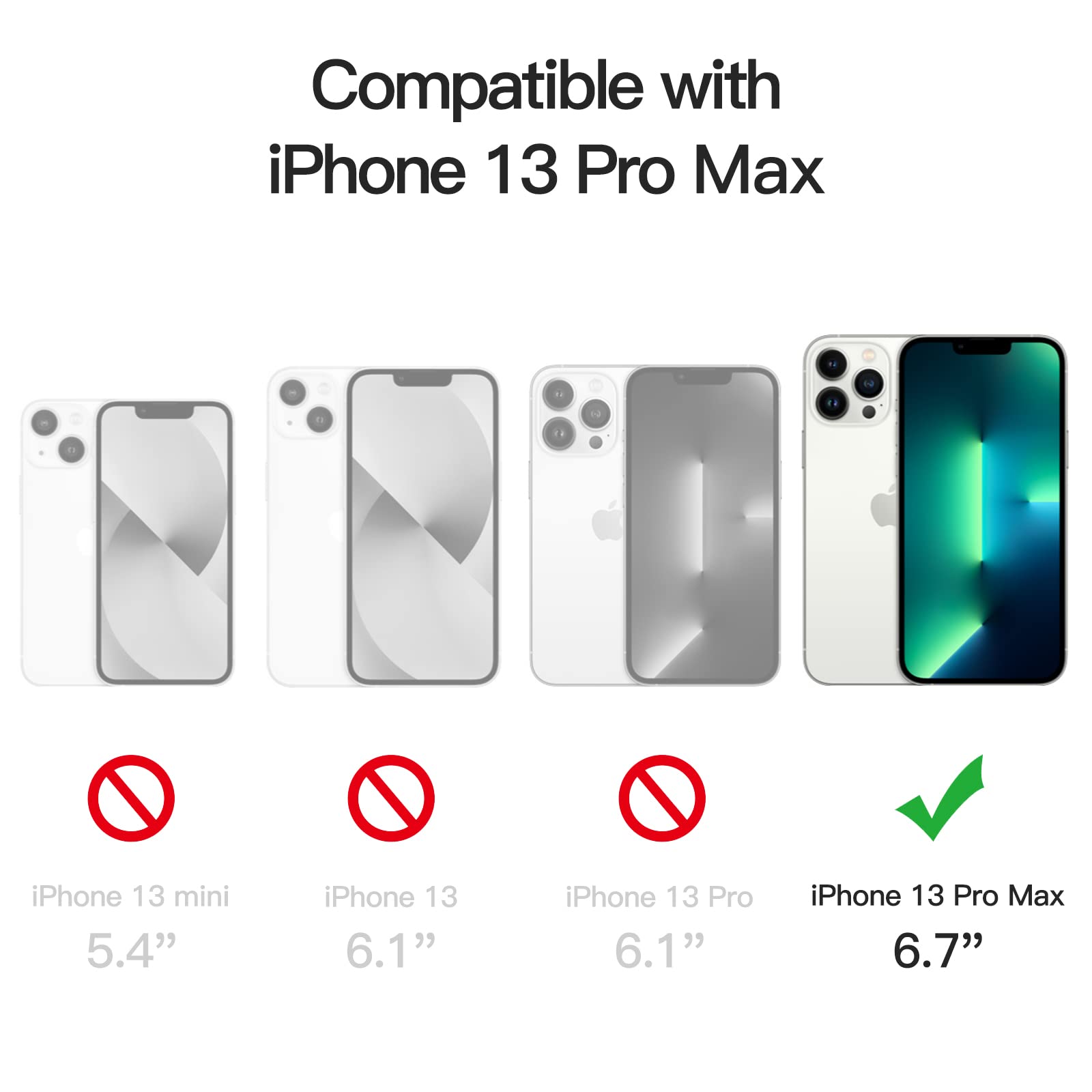 JETech Magnetic Case for iPhone 13 Pro Max 6.7-Inch Compatible with MagSafe Wireless Charging, Shockproof Phone Bumper Cover, Anti-Scratch Clear Back (Rose Gold)