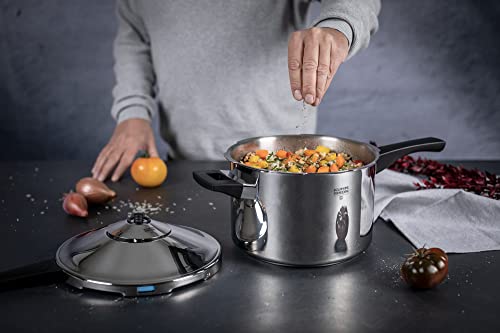 Kuhn Rikon Duromatic Stainless-Steel Saucepan Pressure Cooker - 3.7-Qt