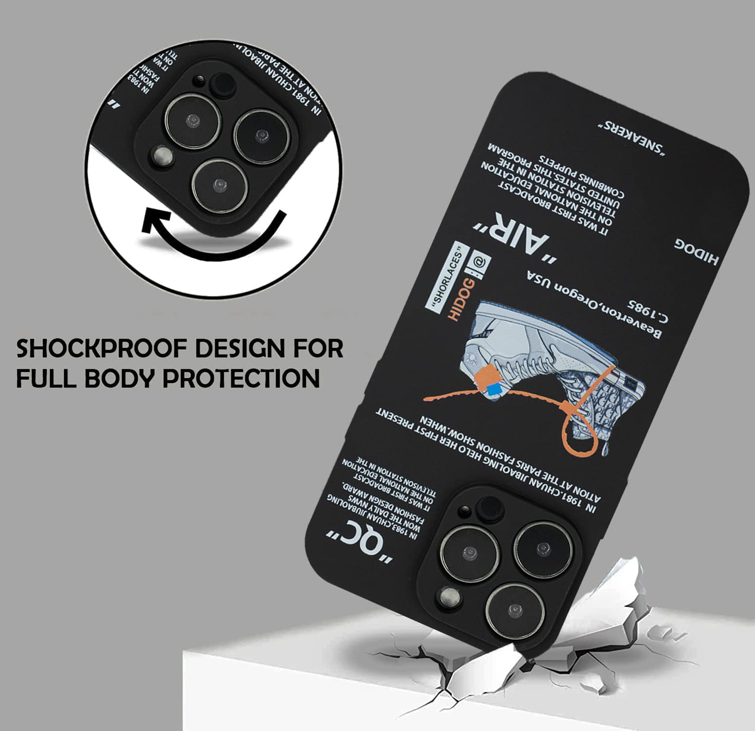 WeedExpert iPhone 13 Pro Max Case - Cool Boys Sports Shoes Brand TPU Phone Cover with Basketball Shoes Funny Pattern - Soft Silicone Shockproof Protective Case for iPhone 13 Pro Max (6.7")