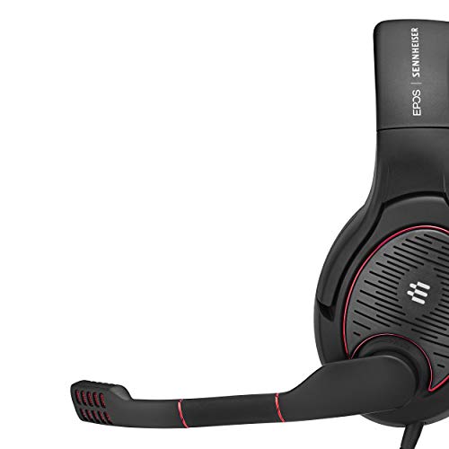 EPOS I Sennheiser GAME ONE Gaming Headset, Open Acoustic, Noise-canceling mic, Flip-To-Mute, XXL plush velvet ear pads, compatible with PC, Mac, Xbox One, PS4, Nintendo Switch, and Smartphone - Black.