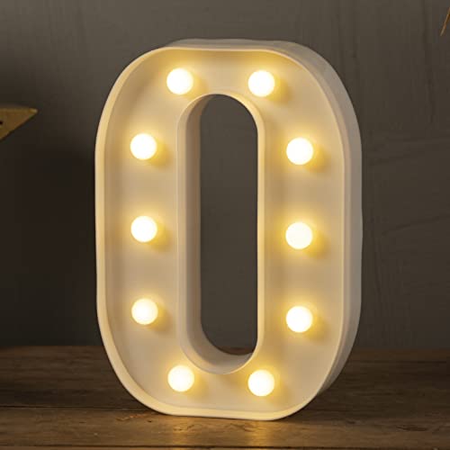 HXWEIYE Light Up Letters LED Marquee Letters Lights Sign 26 Alphabet and 10 Number Big Lights Letter for Party Birthday Bar Battery Powered Christmas Decor Letter Lights (Warm White O)