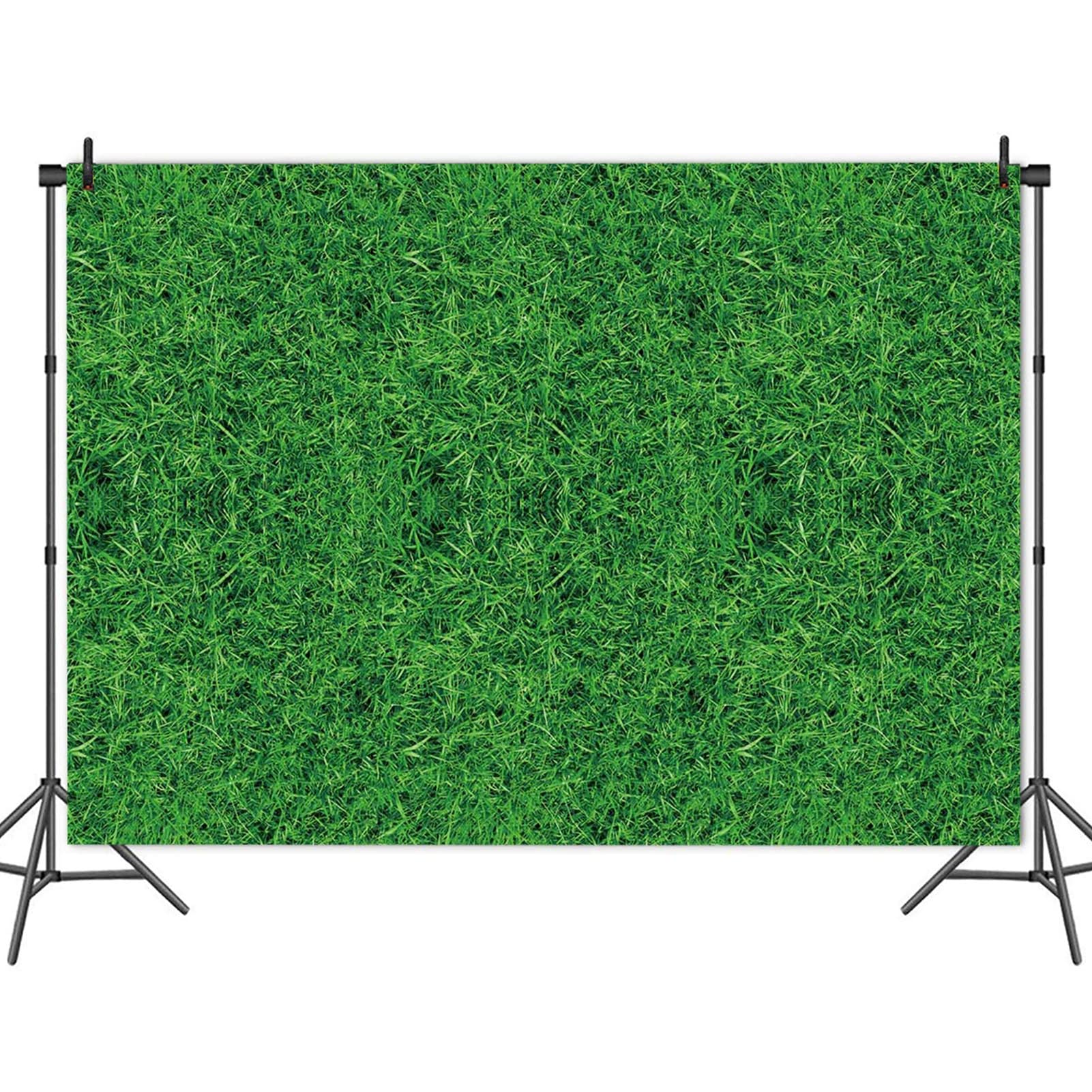 Nature Green Grass Photography Backdrops Spring Realistic Grass Lawn Photography Backgrounds Newborn Baby Shower Wedding Birthday Party Decoration Studio Props Cake Table Booth Banner 7x5ft