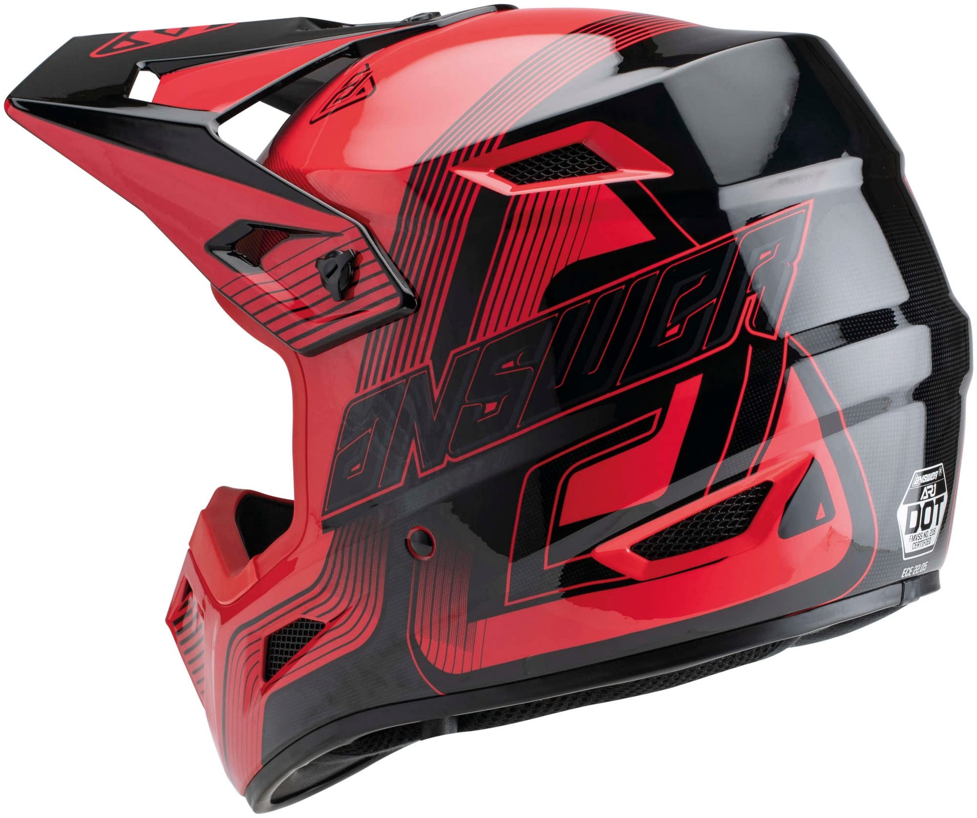 Answer Racing 447764 A23 AR1 Vendetta Helmet: Red/Black, Youth M