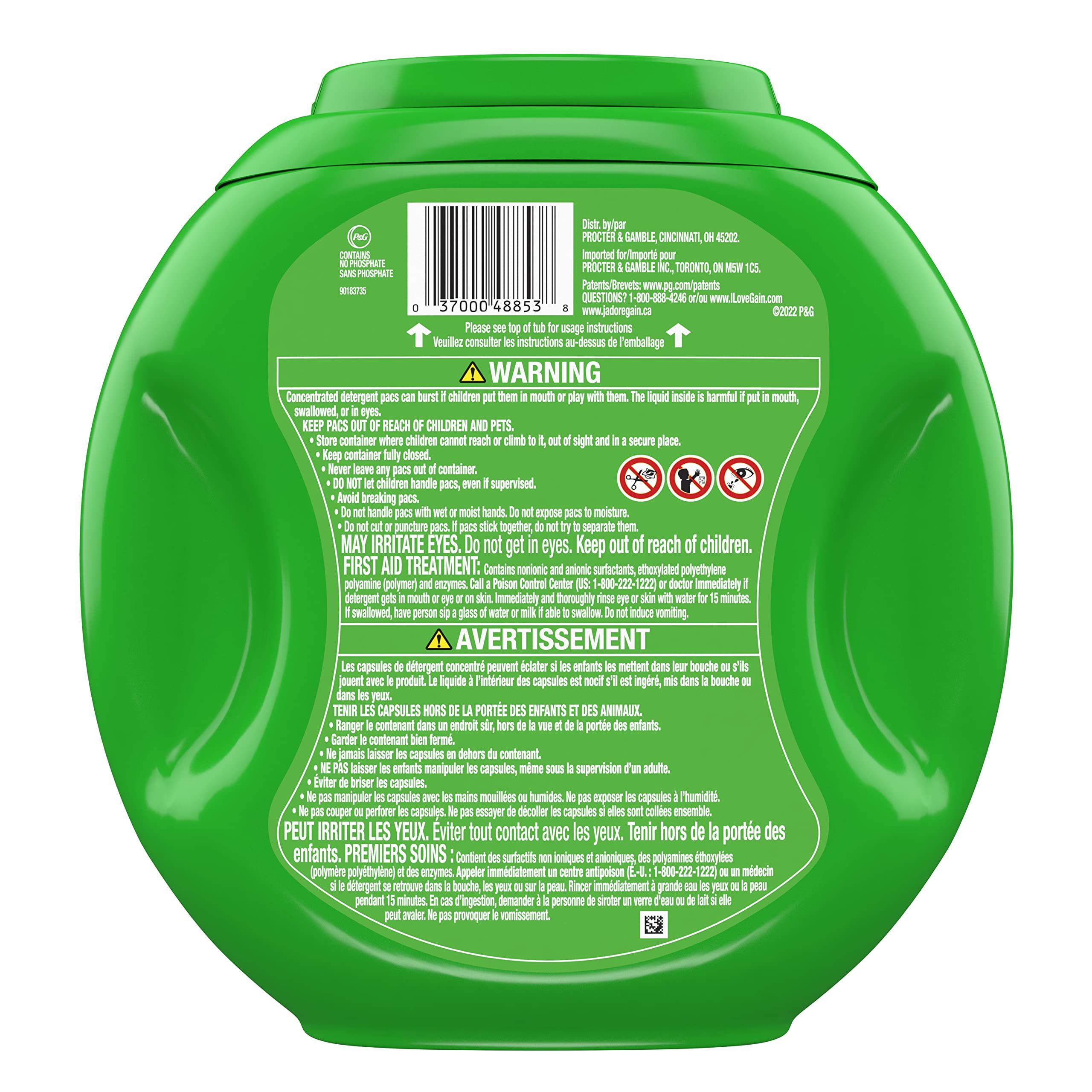 Gain flings! Laundry Detergent Soap Pacs HE Compatible 60 ct Long Lasting Scent Original Scent