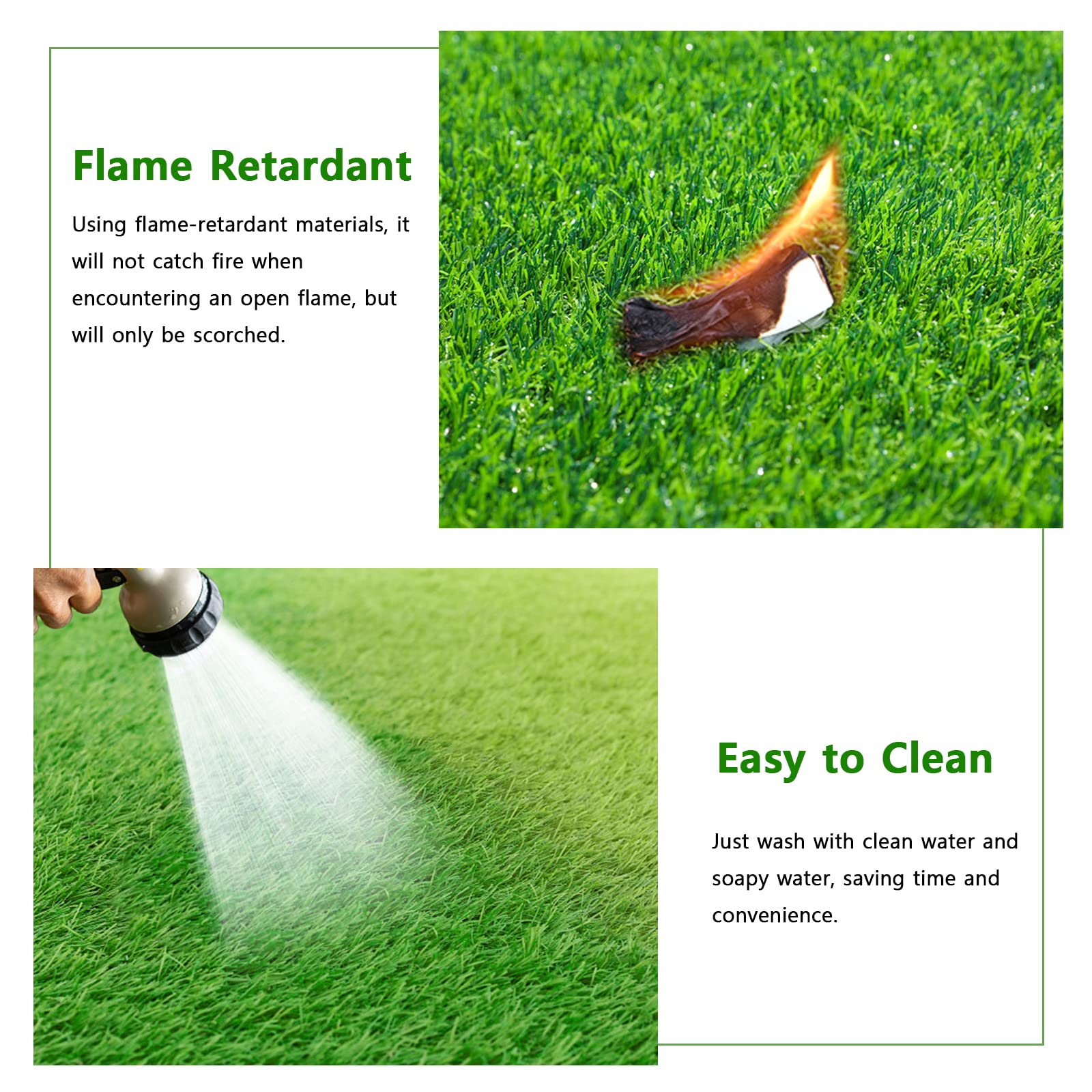 Loytryal Artificial Grass Turf Tiles Interlocking Fake Grass Mat Tiles 9PCS 12''x12'' Floor Decoration Grass Pad Tiles with Waterproof Bottom Plate for Outdoor & Indoor