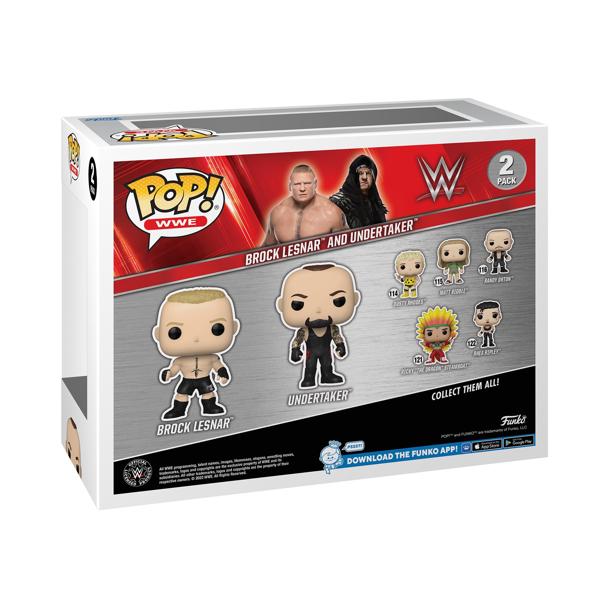 Funko POP! WWE: Brock Lesnar and Undertaker, 2-Pack - Collectable Vinyl Figure - Gift Idea - Official Merchandise - for Kids & Adults - Sports Fans - Model Figure for Collectors and Display