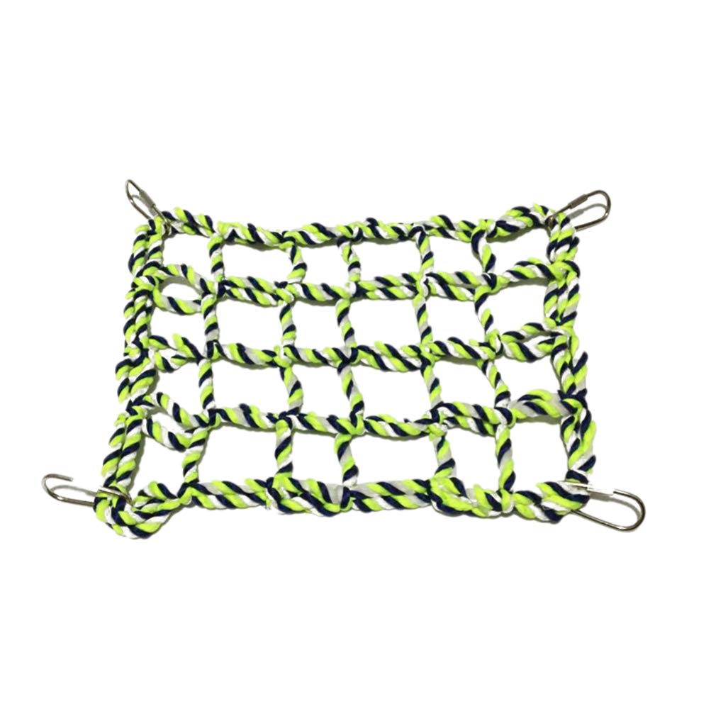 VILLCASE Small Animal Hammock Rat Toy Ferret Climbing Net Chew Rope Hammock Animal Toys Cockatiel Toys Cotton Rope Net Animal Activity Toy Parrot Bird Nest to Climb Crawl The Web Guinea Pig
