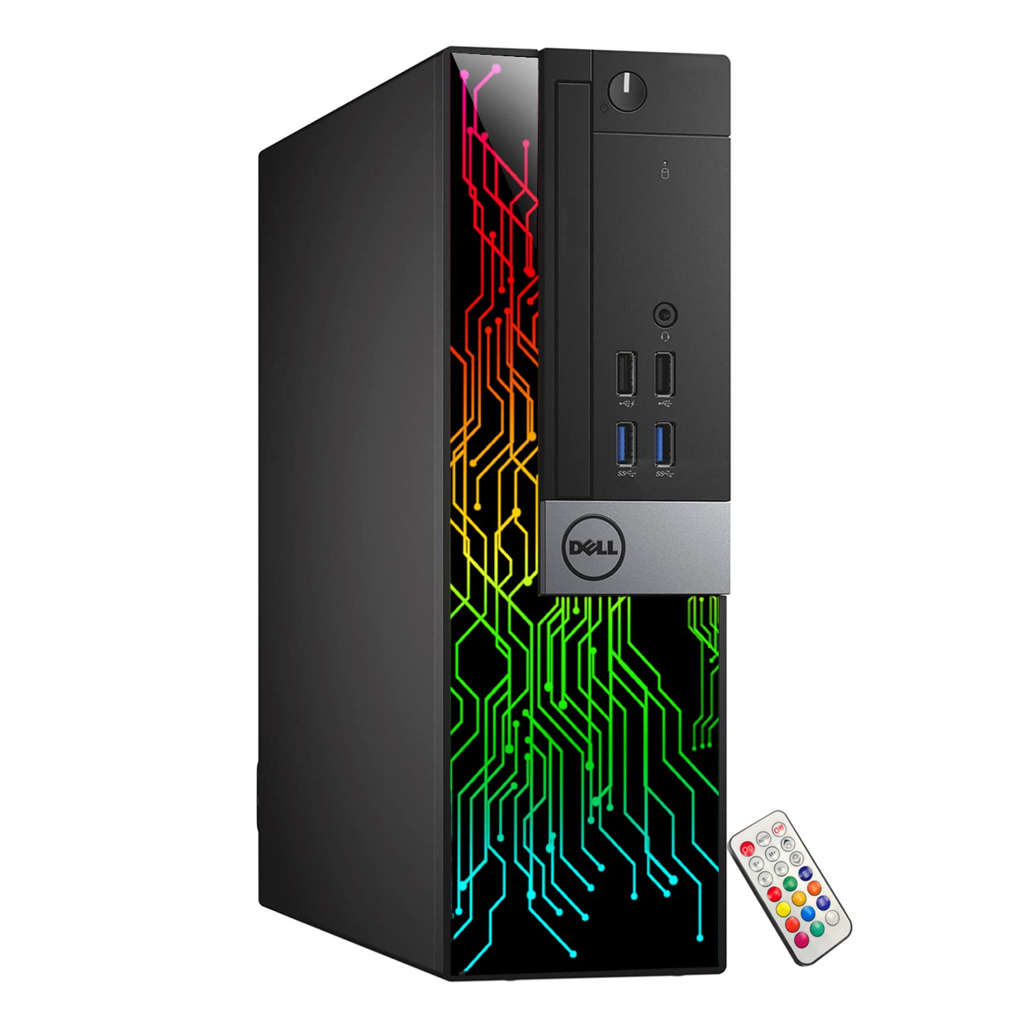 Dell OptiPlex Desktop Customized RGB Lights Computer Intel Core i7 3.40GHz 16 GB RAM 2TB SSD Windows 10 Pro - WiFi - Gaming PC Keyboard & Mouse HDMI (Renewed)