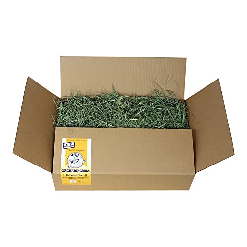 Grandpa's Best Orchard Grass Hay for Rabbits, Guinea Pigs, Chinchillas, Hamsters & Gerbils, 5lb Loose Boxed, Brown