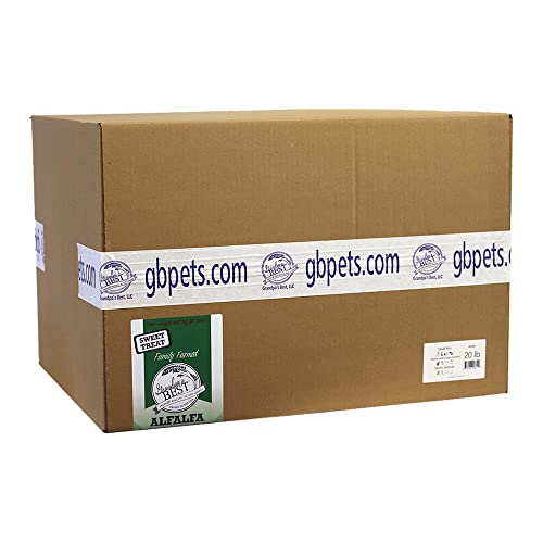 Grandpa's Best Premium Alfalfa Hay for Rabbits, Guinea Pigs, Chinchillas, Hamsters & Gerbils, 20lb Loose Boxed