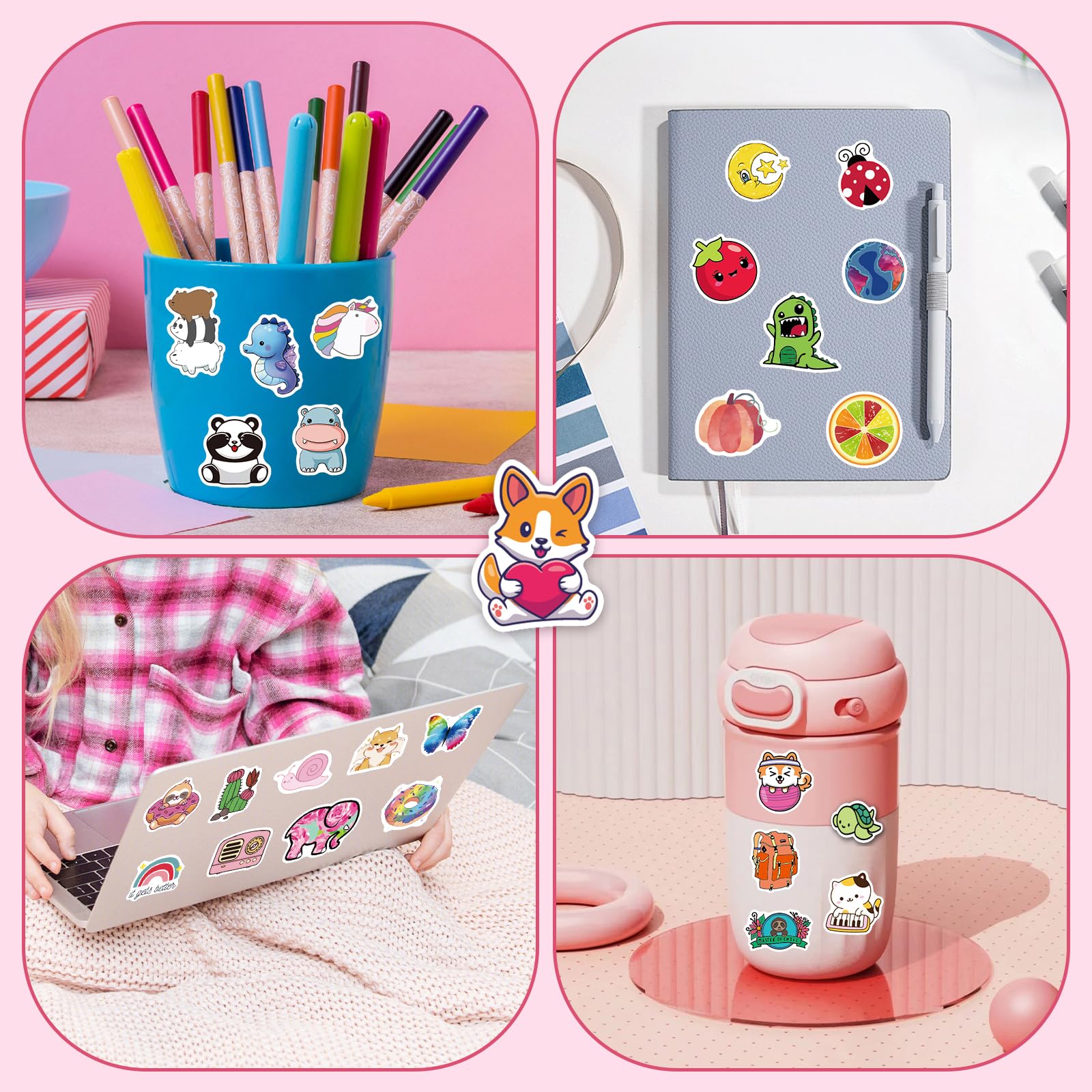 Stickers for Water Bottles, 200PCS Water Bottle Stickers for Kids, Waterproof Stickers Vinyl Stickers, Cute Stickers Pack
