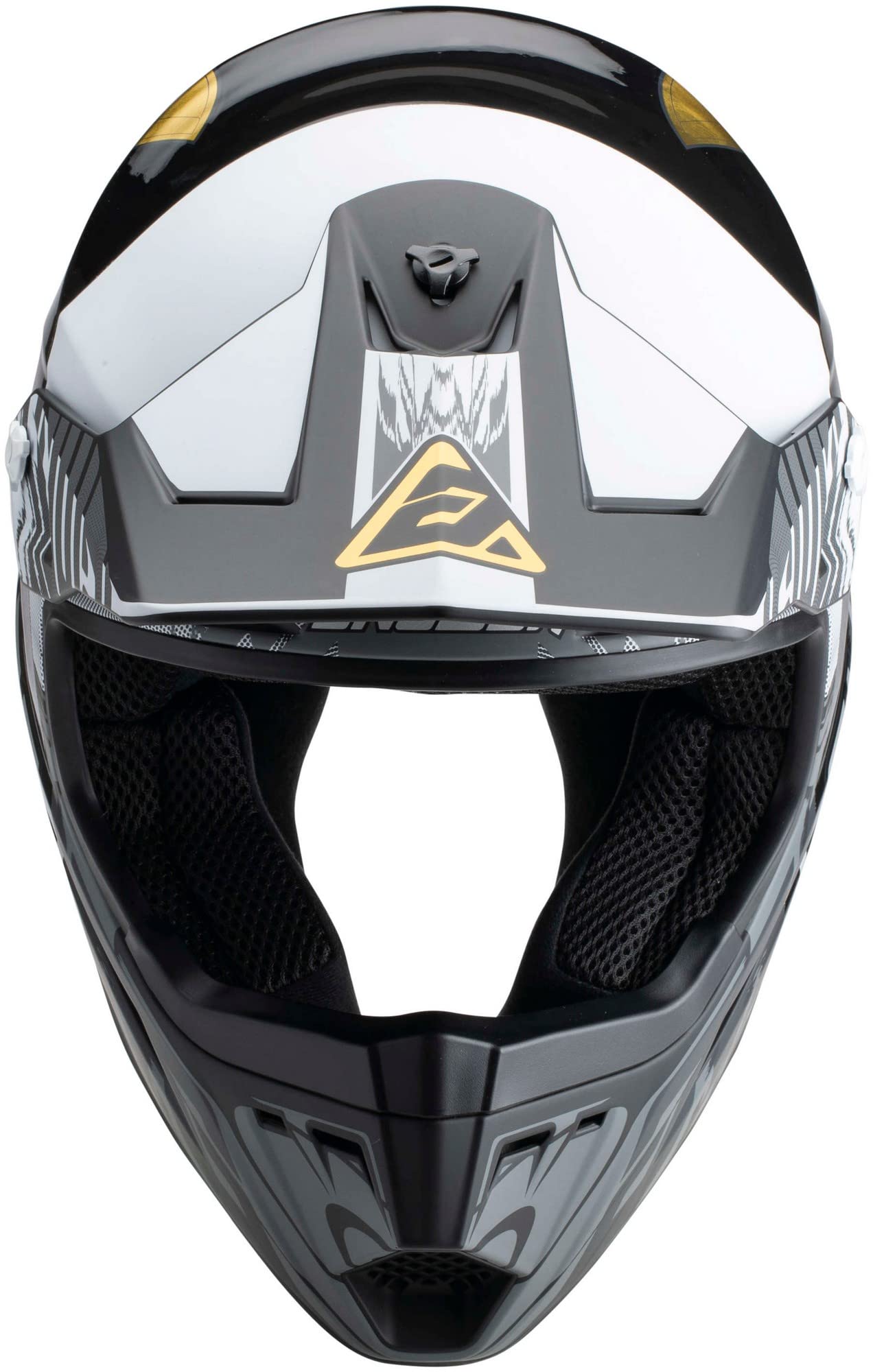 Answer Racing 447708 A23 AR3 Ronin Helmet: Black/White/Gold, 2XL