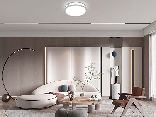 Arcfox 18W LED Flush Mount Ceiling Light Fixture 12 inch 860lm 5CCT Selectable 3000K/3500K/4000K/5000K/6000K Modern Ceiling Lamp Dimmable for Dining Room Hallway Bedroom Living Room